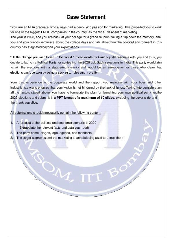 (PDF) Case Statement | Shashank Srivastava - Academia.edu