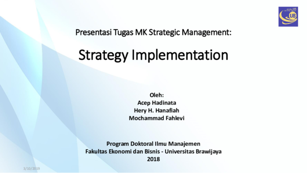(PPT) Strategic Implementation