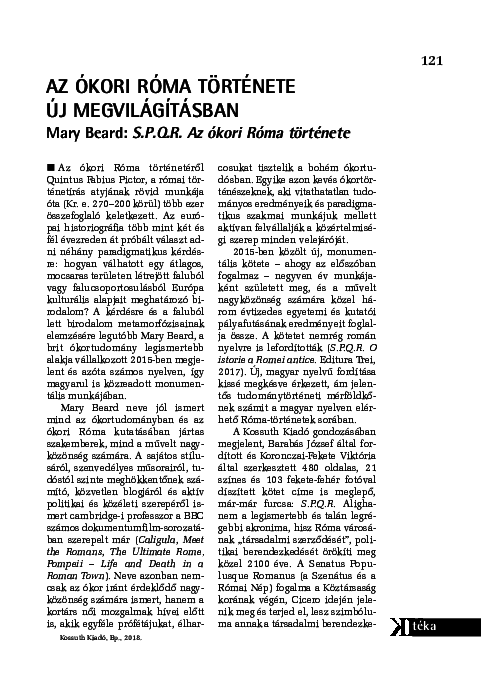 (PDF) Az ókori Róma története új megvilágitásban