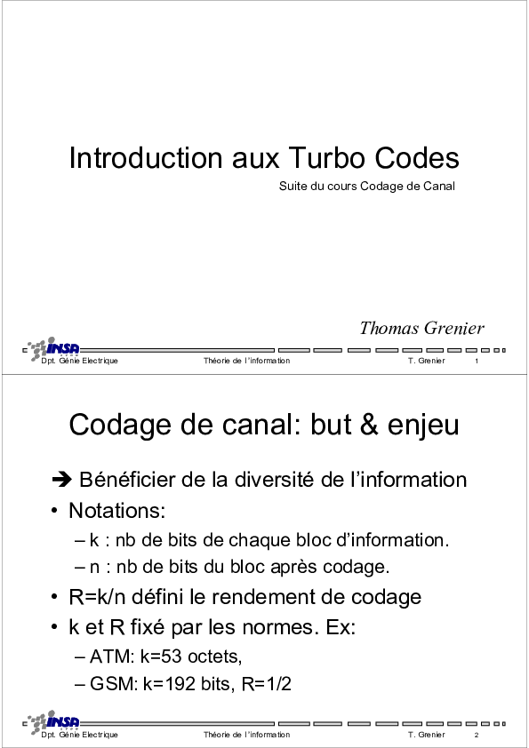 (PDF) Introduction aux Turbo Codes
