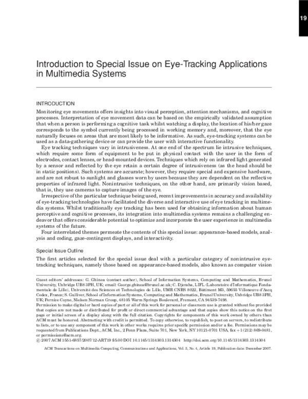 (PDF) Ghinea, G., Djeraba, C., Gulliver, S. and Coyne, K.P., (2007) Introduction to Special ...