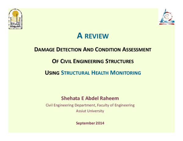 (PDF) DAMAGE DETECTION AND CONDITION ASSESSMENT OF CIVIL ENGINEERING ...