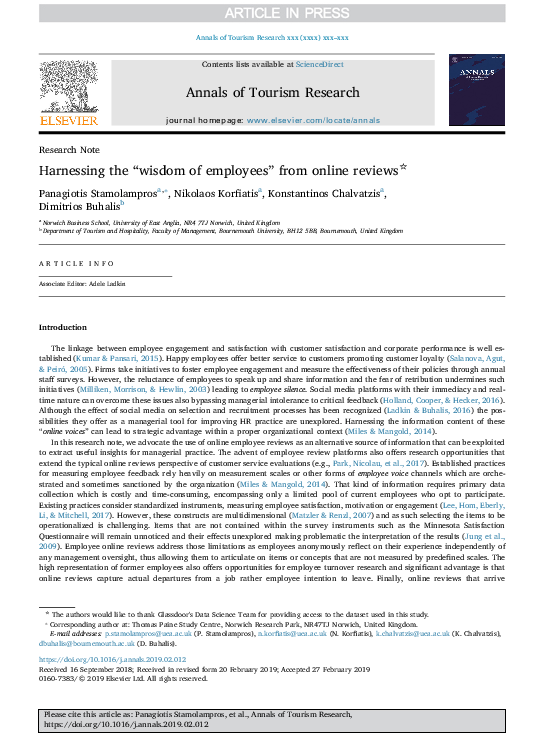 (PDF) Stamolampros, P., Korfiatis; N., Chalvatzis, K., Buhalis, D ...