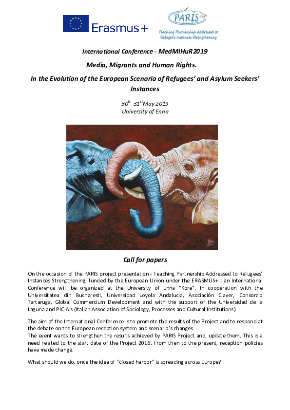 (PDF) Call for papers - Media, Migrants and Human Rights. In the ...