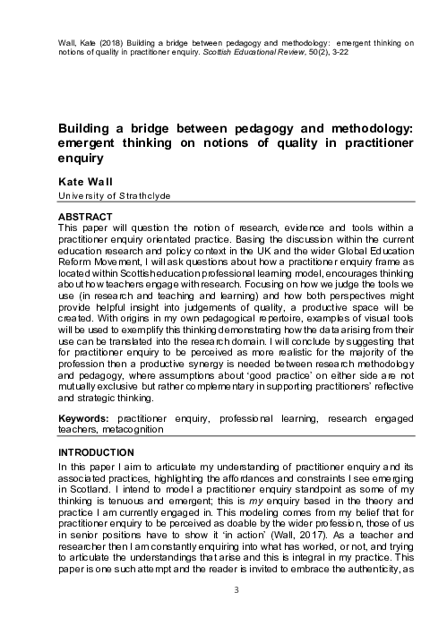 (PDF) Enhancing Practitioner Inquiry in Education