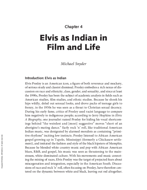 (PDF) Elvis as Indian in Film and Life