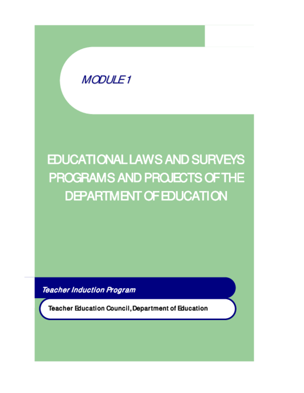 (PDF) Teacher Induction Program Teacher Education Council, Department ...