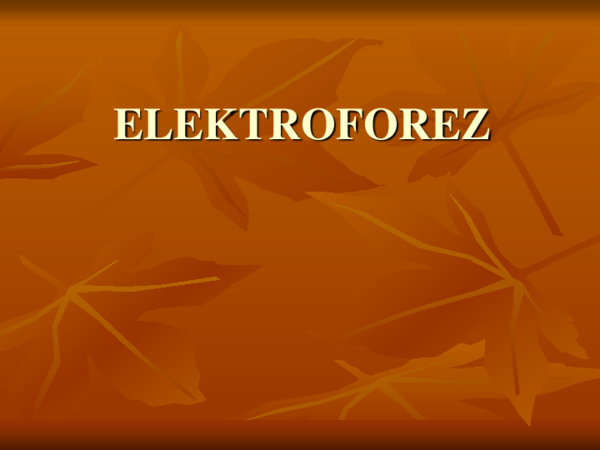 (PPT) Elektroforez