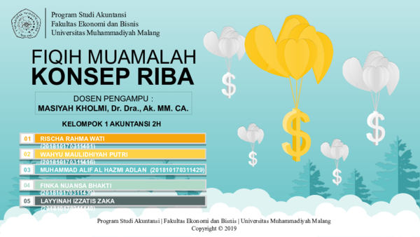 (PPT) Muhammad Alif Al Hazmi Adlan | Fikih Muamalah - Konsep Riba.pptx