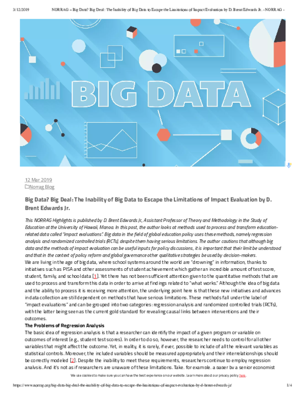 (PDF) Big Data? Big Deal: The Inability of Big Data to Escape the ...