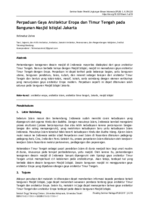 (PDF) Prosiding Seminar Heritage IPLBI 2017 | A 219 Sekolah Tinggi ...