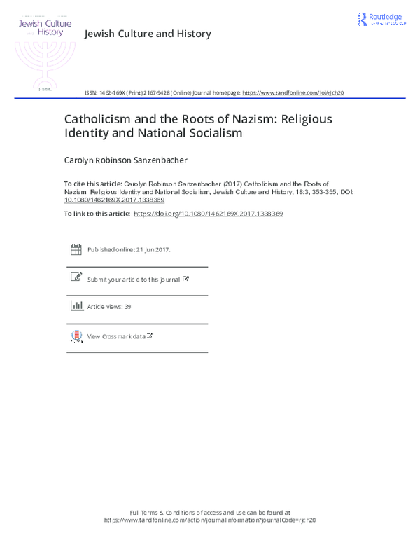 (PDF) Book Review, 'Catholicism and the Roots of Nazism: Religious ...