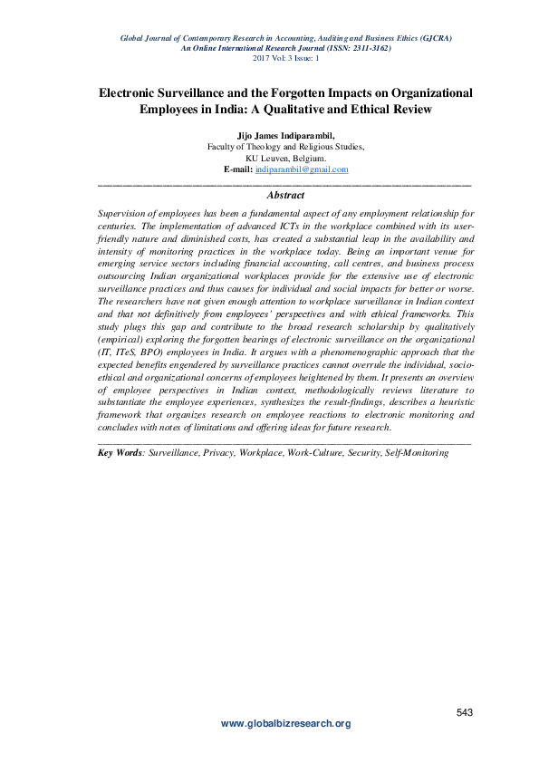 (PDF) Issue: 1 543 Global Journal of Contemporary Research in Accounting