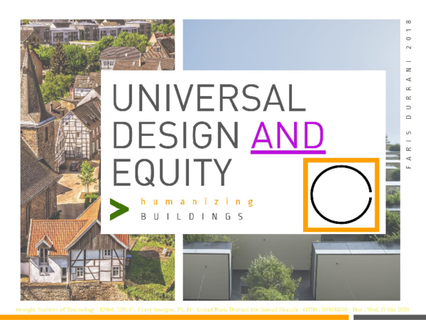 (PDF) Universal Design and Equity: Kendeda Building