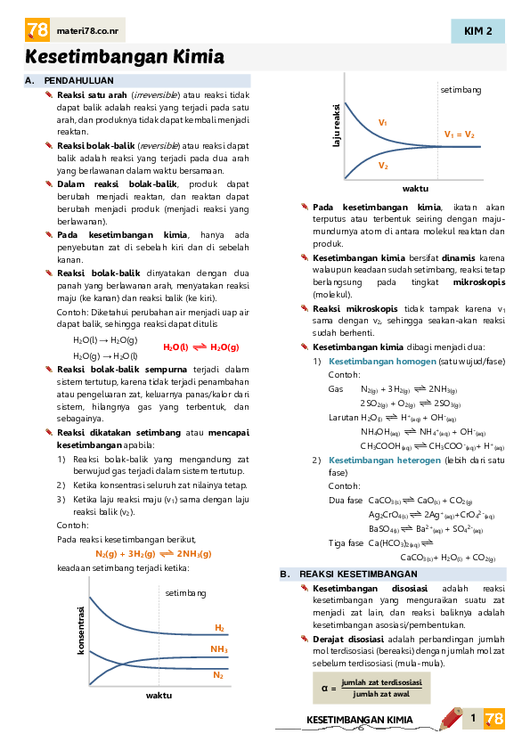 (PDF) KIM 2 1 KESETIMBANGAN KIMIA