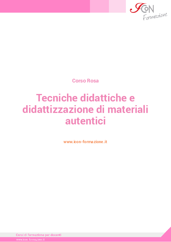 (PDF) Tecniche didattiche e didattizzazione di materiali autentici ...