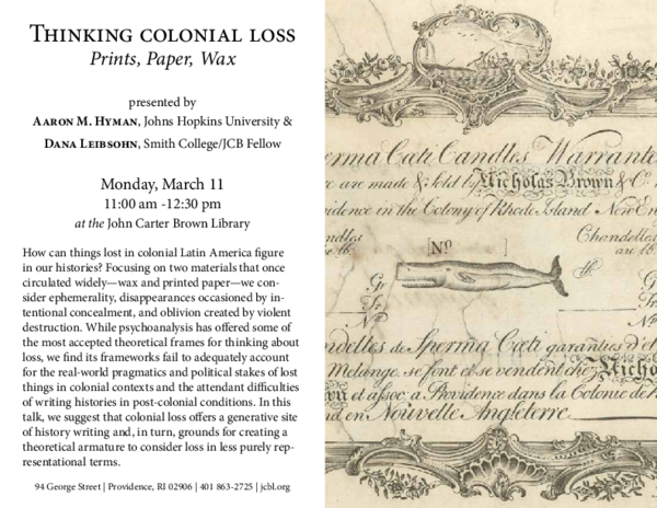 (PDF) Colonial Loss in Prints and Paper: A Study