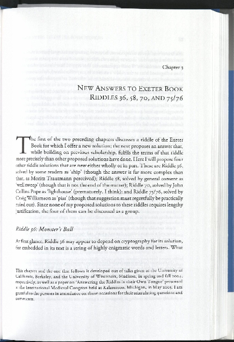 (PDF) New Answers to Exeter Book Riddles 36, 58, 70, and 75/76