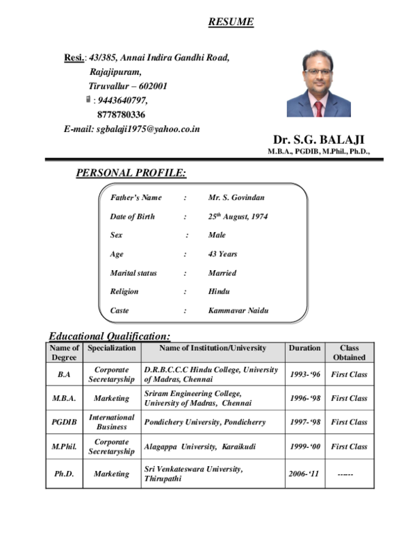 (PDF) Dr S G Balaji Resume Latest (1)(1)-2-converted.pdf | Balaji SG ...