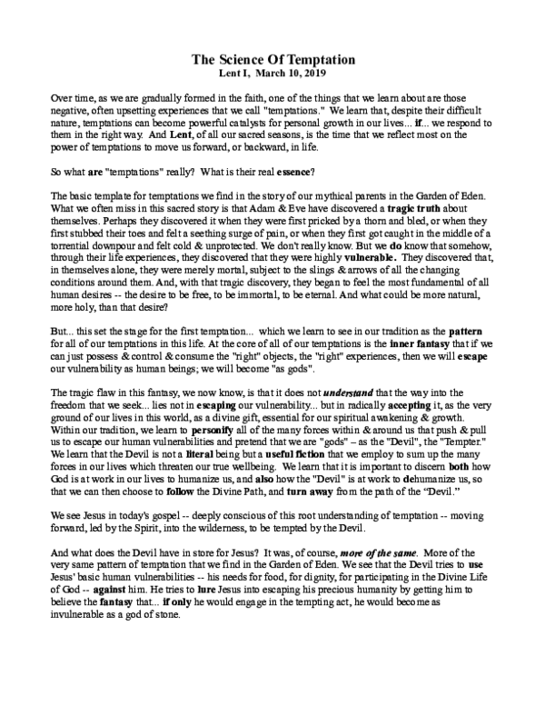 (PDF) The Science Of Temptation