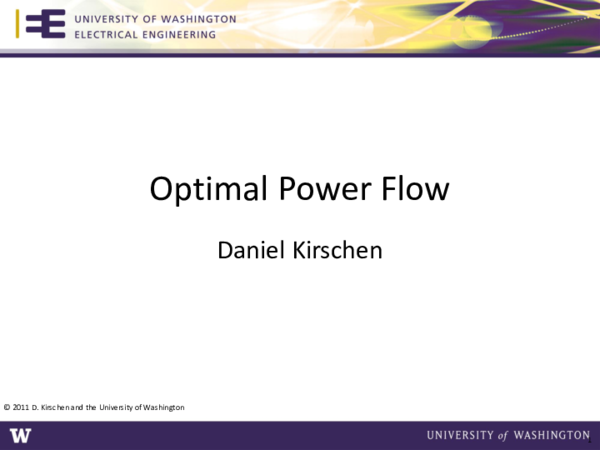 (PPT) Optimal Power Flow