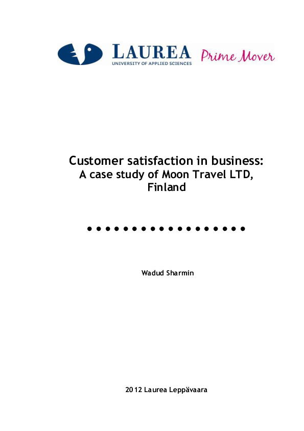 (PDF) Customer satisfaction in business