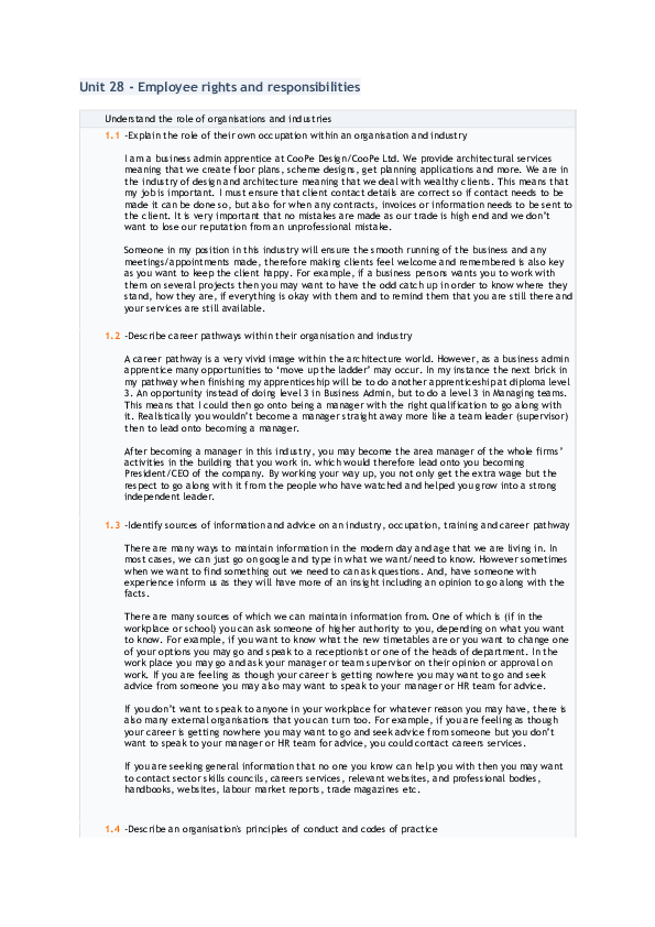 (DOC) UNIT 28 Employee Rights and Responsibilities