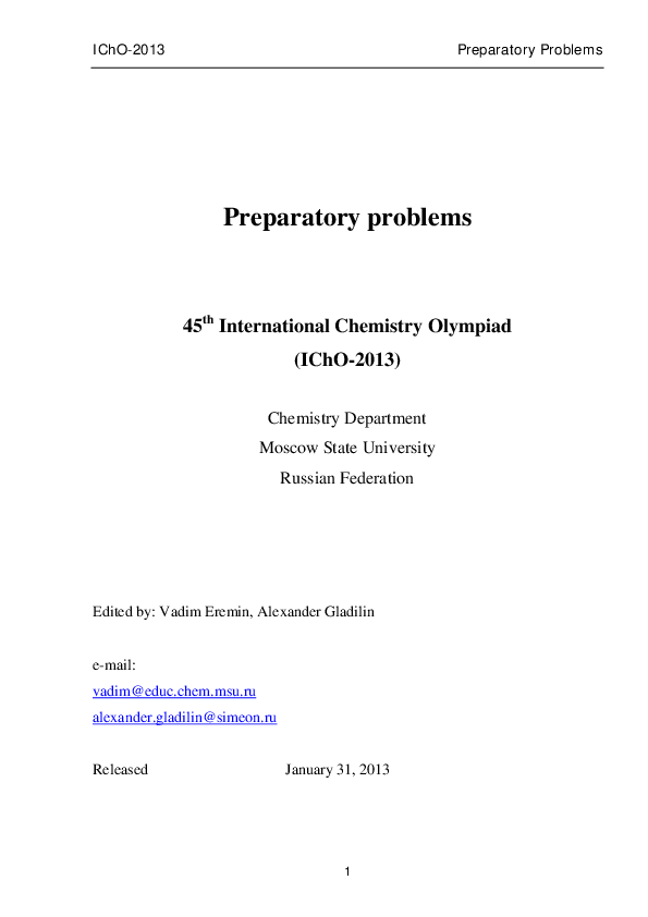 (PDF) IChO-2013 Preparatory Problems Preparatory problems 45 th ...