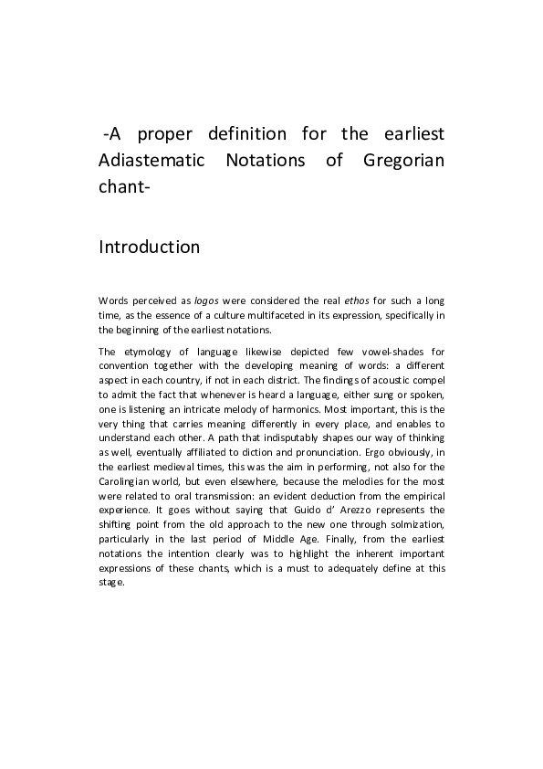 (PDF) A proper definition for the earliest Adiastematic Notations of ...