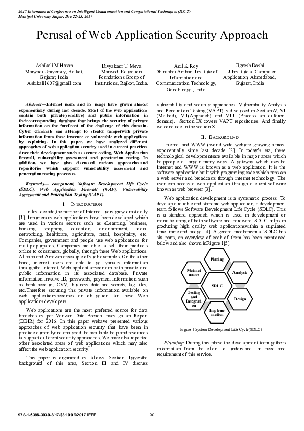 (PDF) Perusal of Web Application Security Approach (PDF) Perusal of Web Application Security Approach
