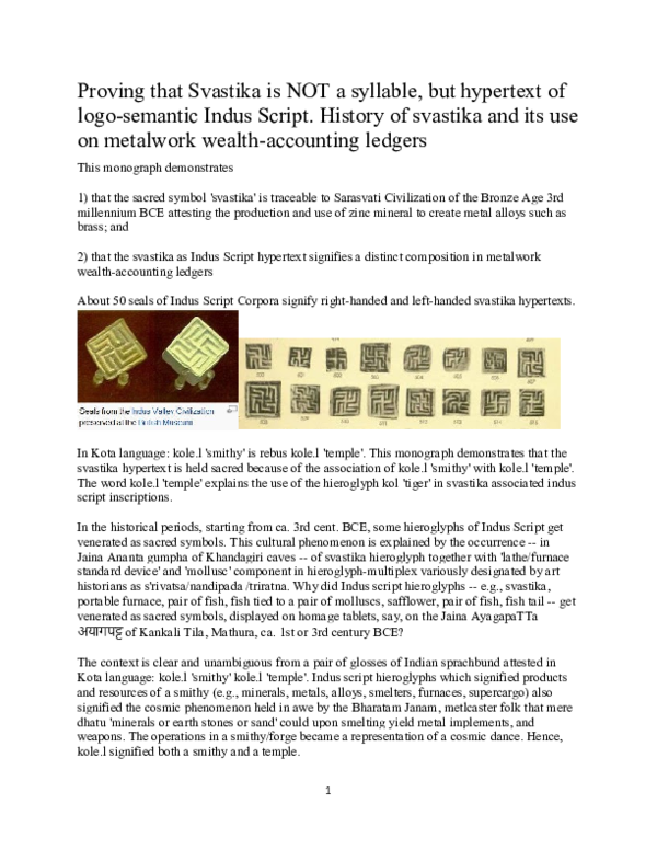 (PDF) Proving that Svastika is NOT a syllable, but hypertext of logo ...