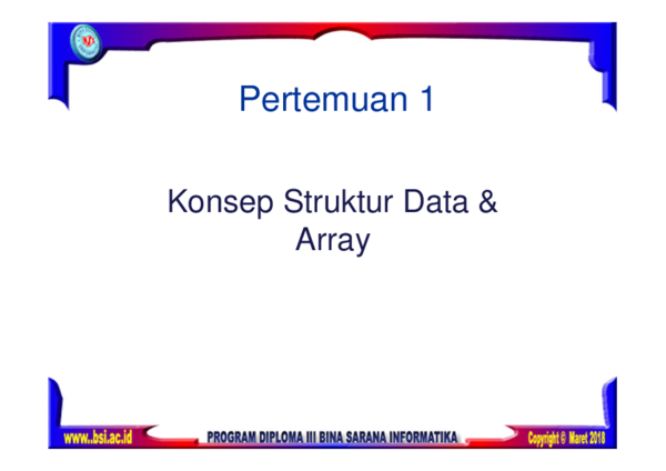 Pdf Pertemuan 1 Konsep Struktur Data And Array 9669