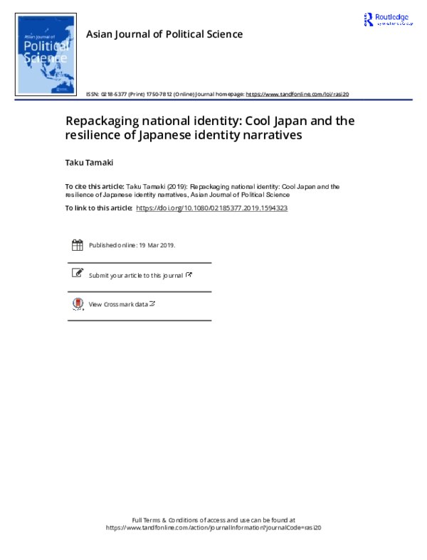 (PDF) Repackaging national identity: Cool Japan and the resilience of ...