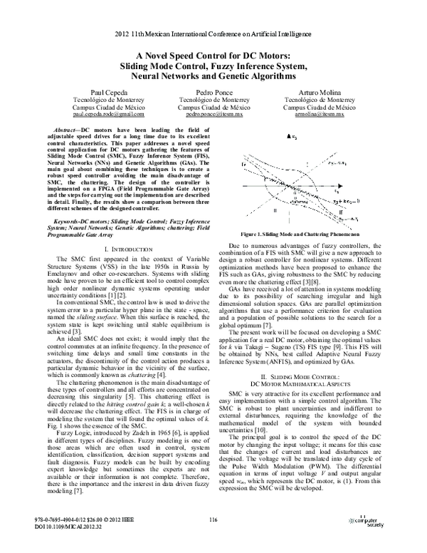 (PDF) A Novel Speed Control for DC Motors: Sliding Mode Control, Fuzzy Inference System, Neural ...