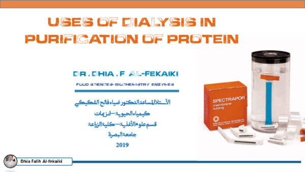 (PDF) Uses of Dialysis in purification of protein