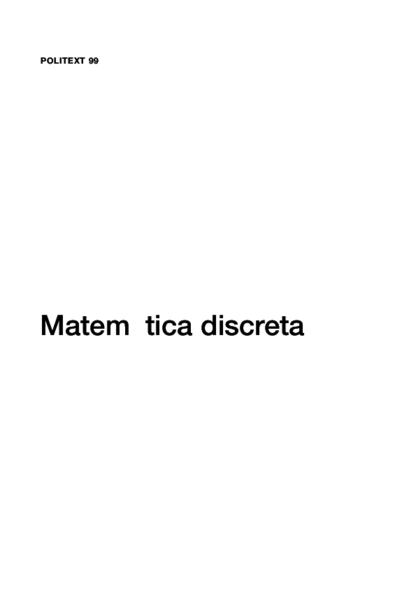 (PDF) Matemática discreta