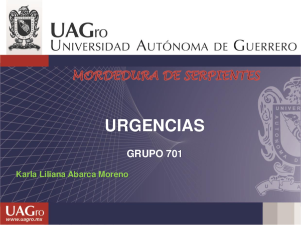(PPT) URGENCIAS mordeduras serpientes