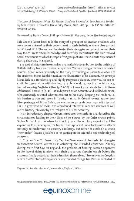 (PDF) Green, Nile: The Love of Strangers