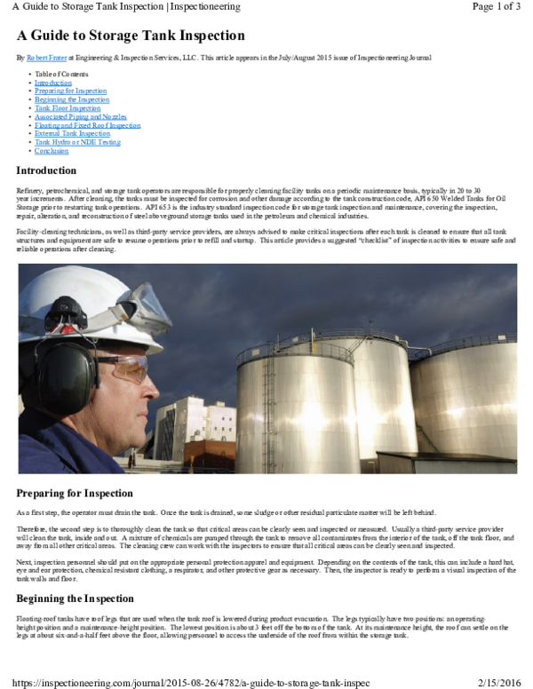 (PDF) A Guide to Storage Tank Inspection