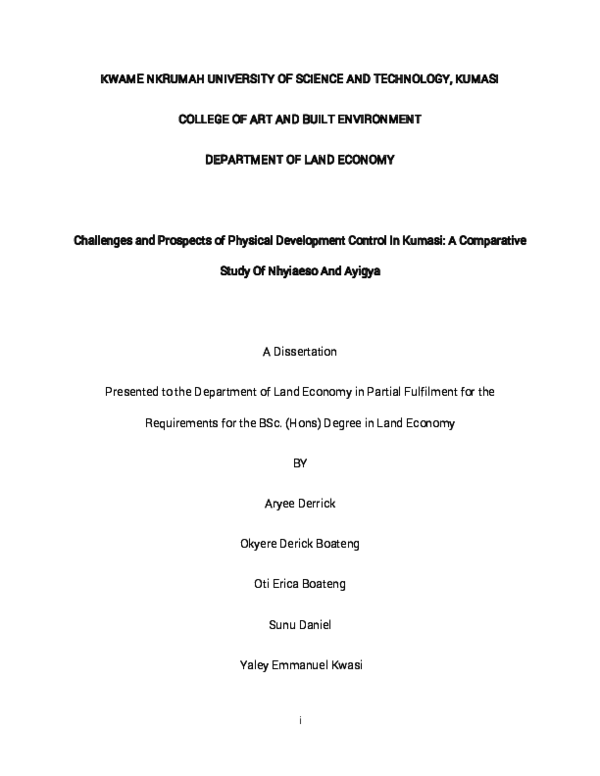 (PDF) Project work final draft(1) | Derick Okyere - Academia.edu