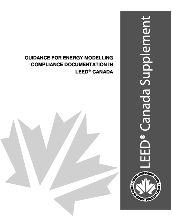 (PDF) GUIDANCE FOR ENERGY MODELLING COMPLIANCE DOCUMENTATION IN LEED ...