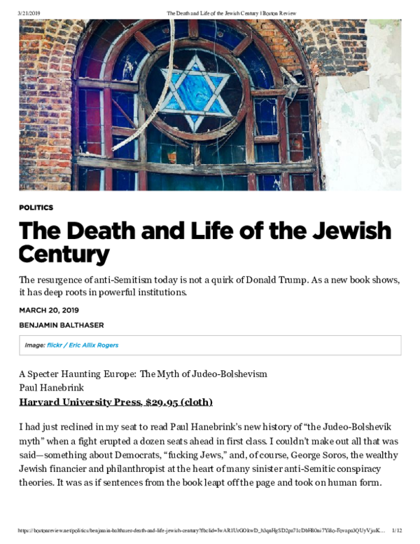(PDF) The Death and Life of the Jewish Century - Boston Review ...
