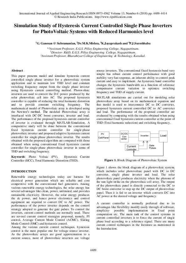 (PDF) Simulation Study of Hysteresis Current Controlled Single Phase ...