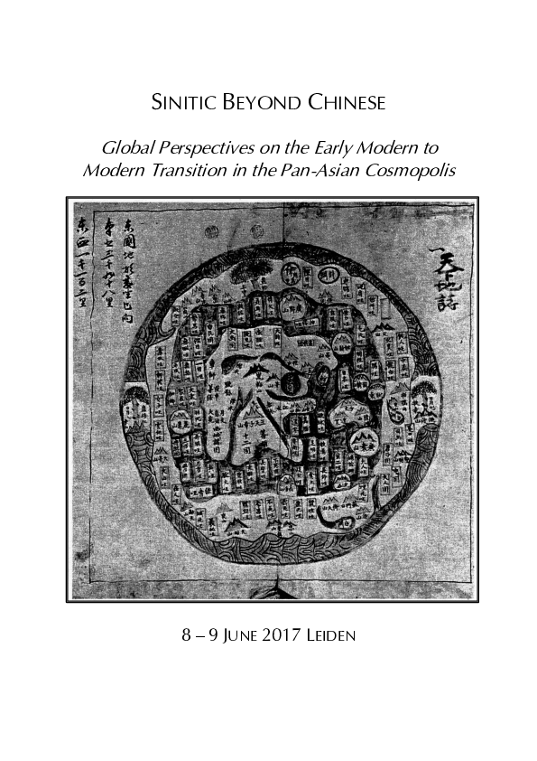 (PDF) SINITIC BEYOND CHINESE Global Perspectives on the Early Modern to ...