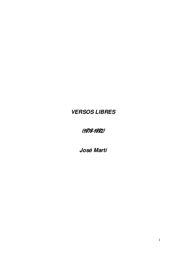 (PDF) Versos libres de jose marti