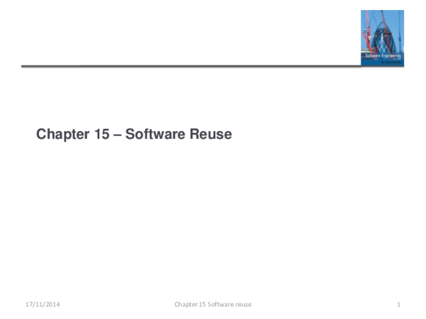 (PPT) Ch15 Software reuse