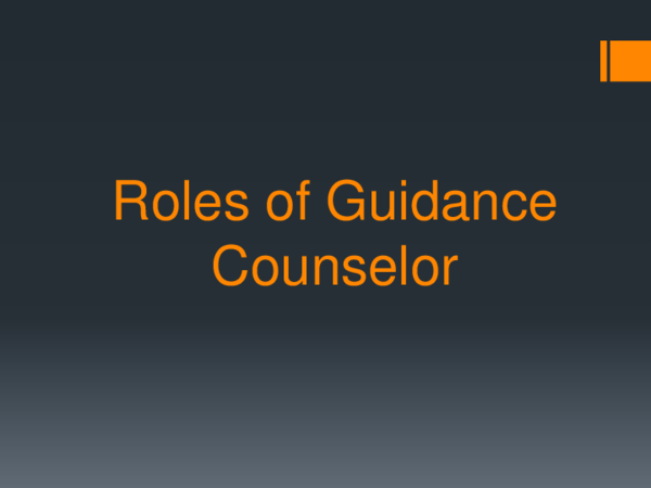 (PPT) Roles of Guidance Counselor
