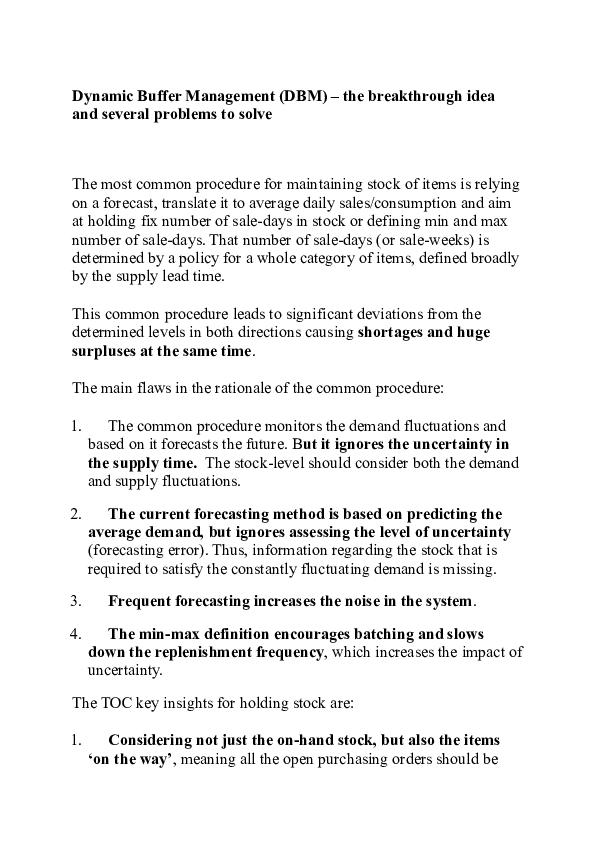 Doc Dynamic Buffer Management