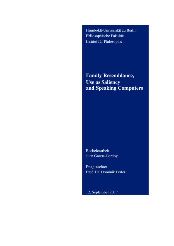 (PDF) Family Resemblance, Use as Saliency and Speaking Computers