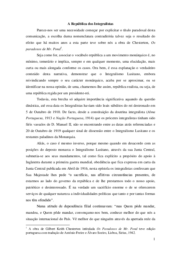 (PDF) A república dos Integralistas